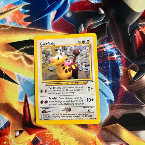 Pokemon | Other | Pokmon Girafarig Neo Destiny Card 202 | Poshmark